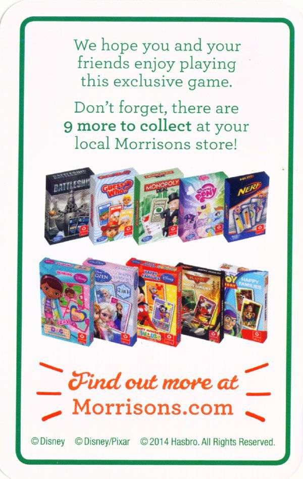 Morrisons Surpermarket Card Games