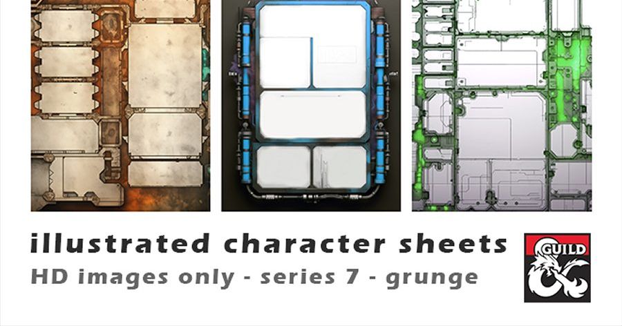 Illustrated Character Sheets Series 7: Grungepunk | RPG Item | RPGGeek