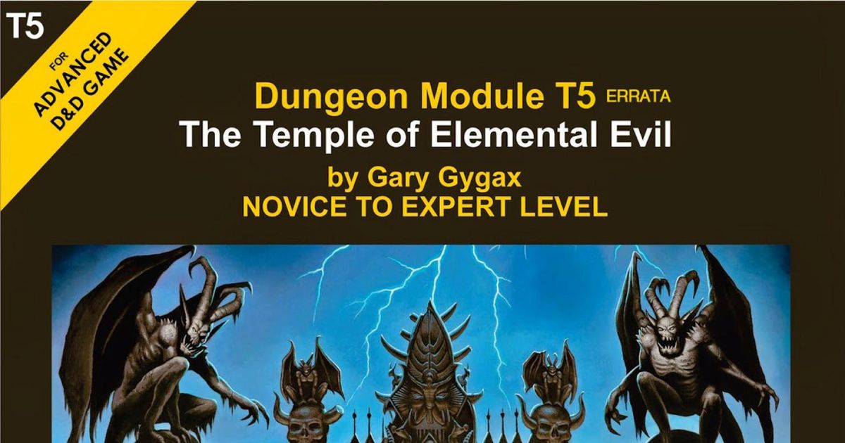 Dungeon Module T5: The Temple of Elemental Evil - Errata | RPG Item ...