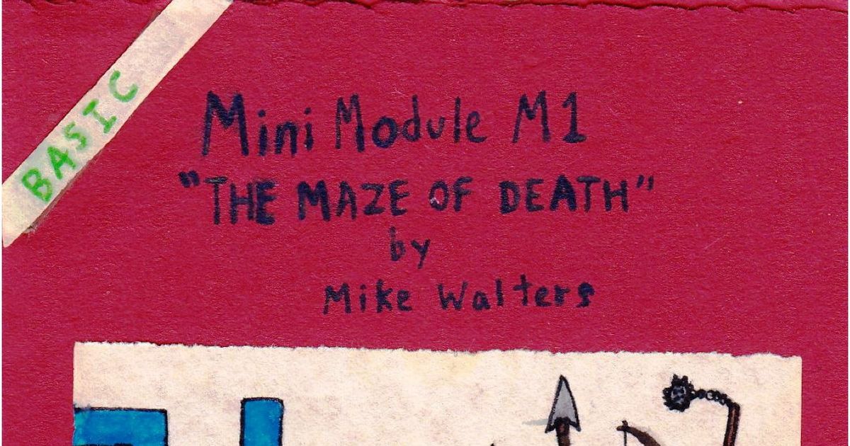 Mini Module M1 The Maze Of Death Rpg Item Rpggeek