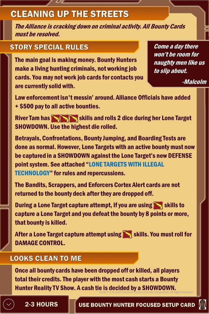 Bounty Complete | Firefly: The Game