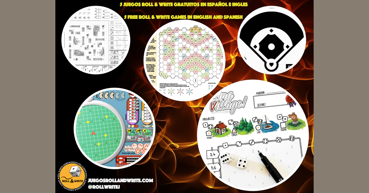 5 Free Roll & Write Games to print in English and Spanish Part 8 ...