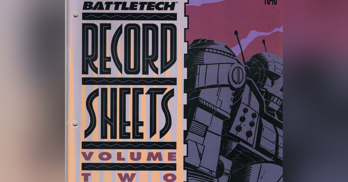 BattleTech Record Sheets Volume Two: Medium 'Mechs | Board Game ...