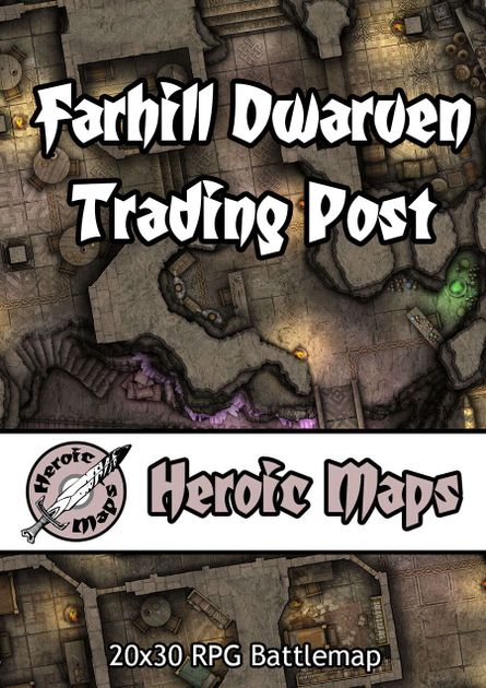 Heroic Maps: Farhill Dwarven Trading Post | RPG Item | RPGGeek