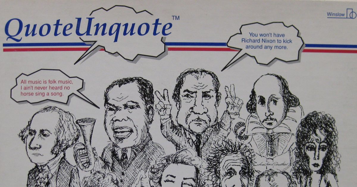 Quote Unquote | Board Game | BoardGameGeek