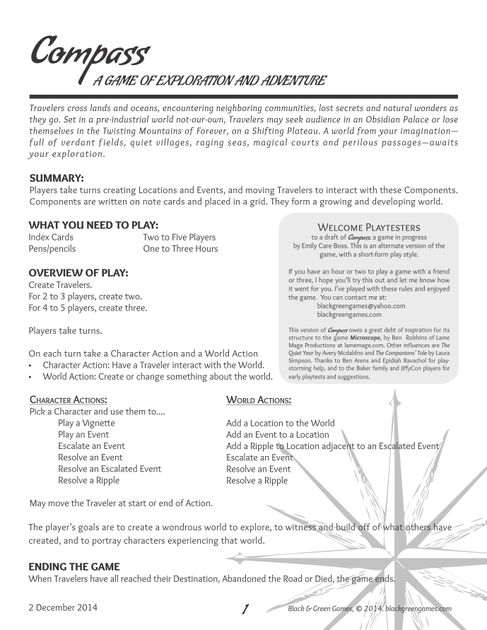 Compass | RPG Item | RPGGeek