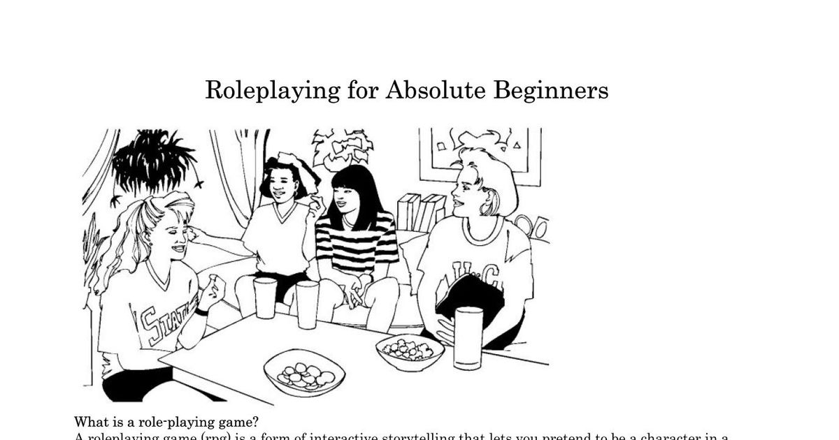 Roleplaying Games for Absolute Beginners | RPG Item | RPGGeek
