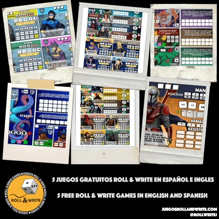 5 Free Printable Roll & Write Games in English and Spanish 24th Part ...