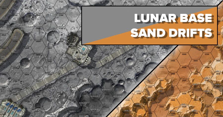 BattleTech: Alien Worlds – Lunar Base/Sand Drifts Battlemat | Board ...