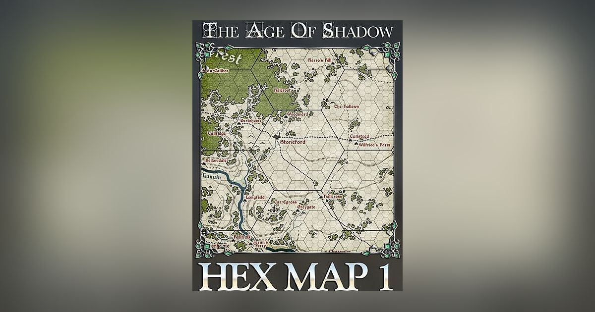 The Age of Shadow: Hex Map 1 | RPG Item | RPGGeek
