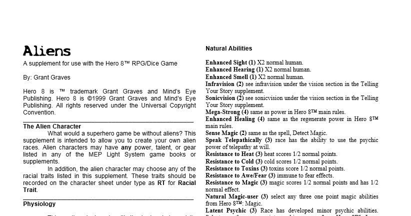 Aliens | RPG Item | BoardGameGeek