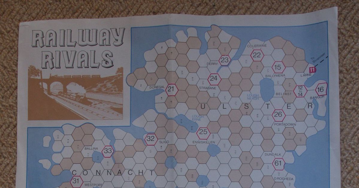 Railway Rivals Map I: Ireland | Board Game | BoardGameGeek