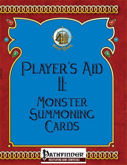 Player's Aid II: Monster Summoning Cards | RPG Item | RPGGeek