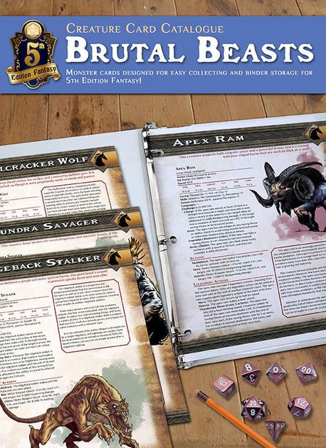 Creature Card Catalogue: Brutal Beasts | RPG Item | RPGGeek