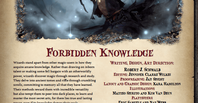 Forbidden Knowledge | RPG Item | RPGGeek
