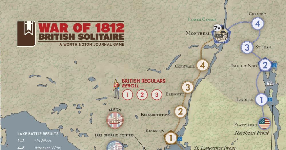 War of 1812: British Solitaire | Board Game | BoardGameGeek