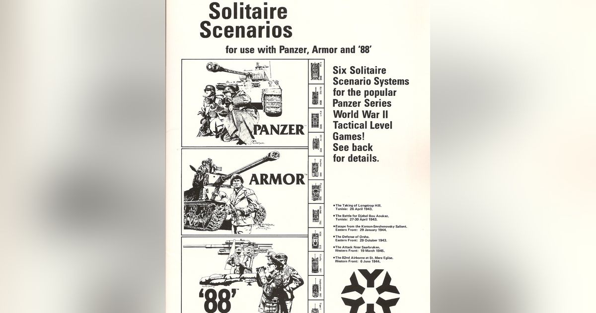 Solitaire Scenarios for Use with Panzer, Armor, and 88 | Board Game ...