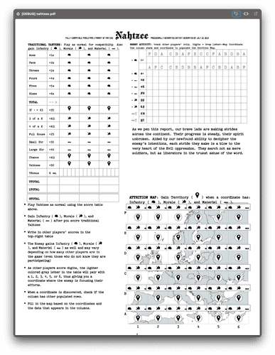 Nahtzee [COMPONENTS READY] A WIP WW2 Extension Of Yahtzee