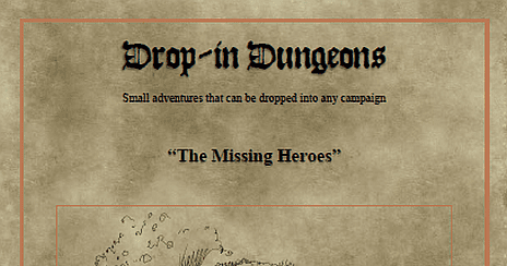 Drop-In Dungeons: The Missing Heroes | RPG Item | RPGGeek