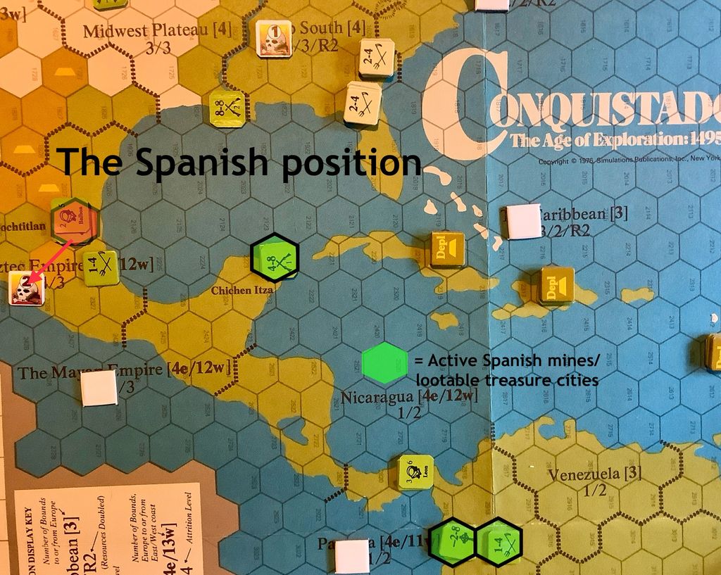 Colonial warfare and Spanish oro: turns 3-4 | Conquistador: The Age of ...