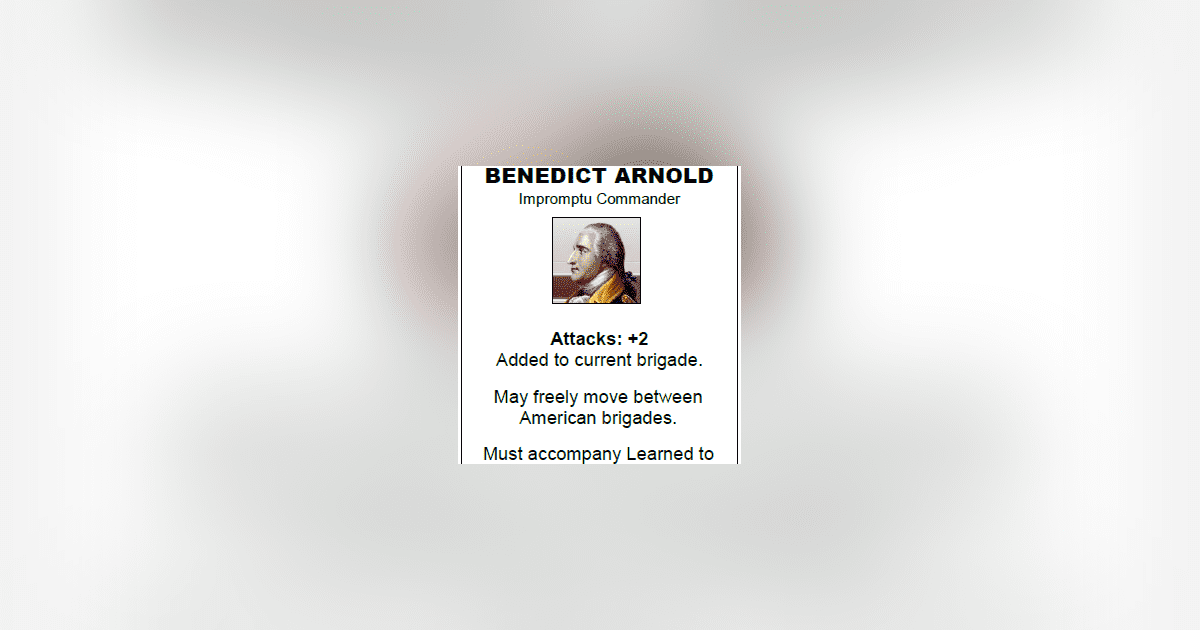 Arnold Takes Command: The Battle of Bemis Heights | Board Game ...