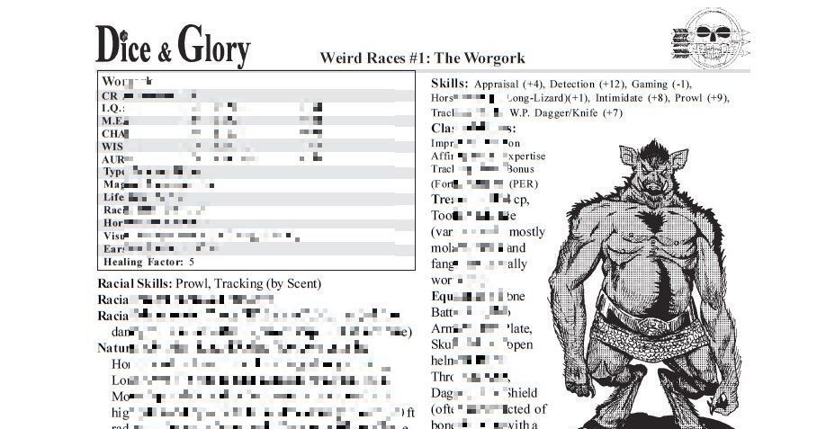 Weird Races #1: The Worgork | RPG Item | BoardGameGeek