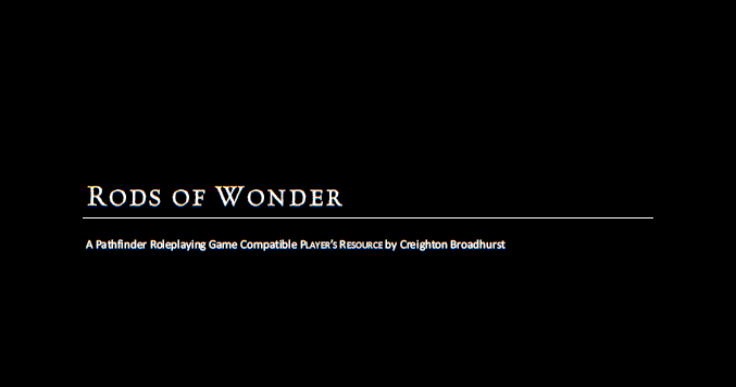 Rods of Wonder | RPG Item | RPGGeek