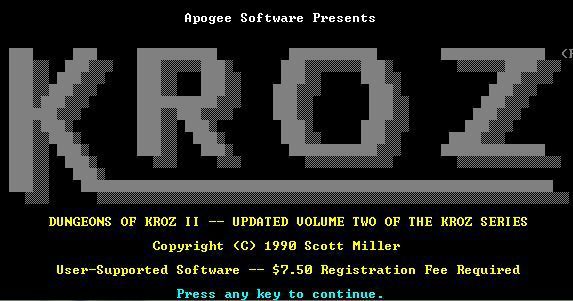 Dungeons of Kroz II | Video Game | VideoGameGeek