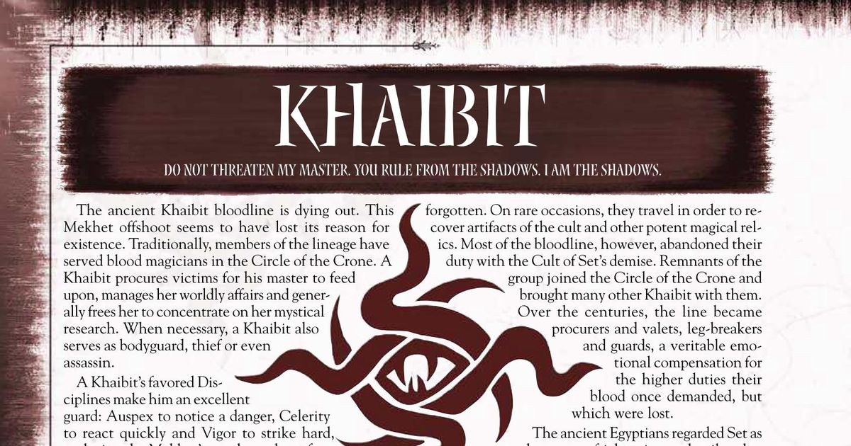 Bloodline: Khaibit | RPG Item | RPGGeek