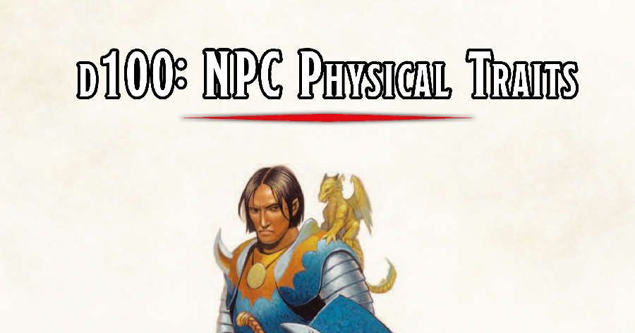 D100: NPC Physical Traits | RPG Item | RPGGeek