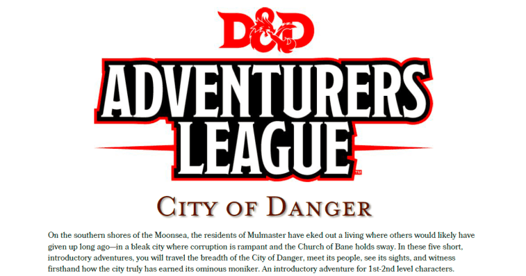 DDEX2-01: City of Danger | RPG Item | RPGGeek