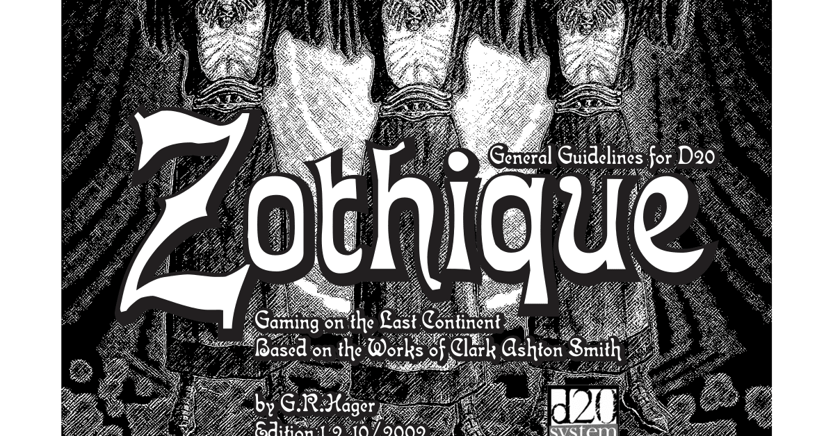 Zothique: Gaming on the Lost Continent | RPG Item | RPGGeek