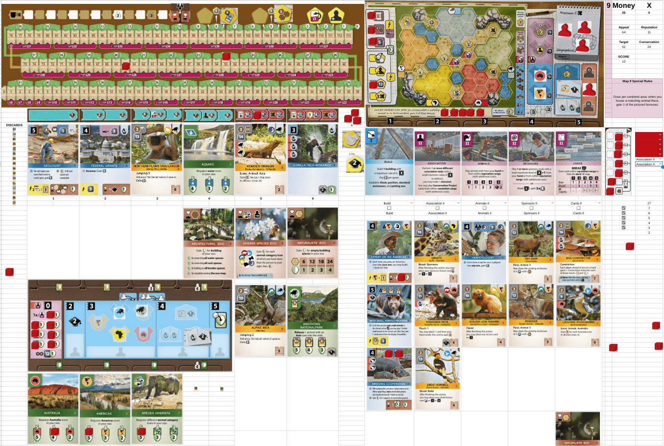 Pete Boteman's Board Game Spreadsheet Builds