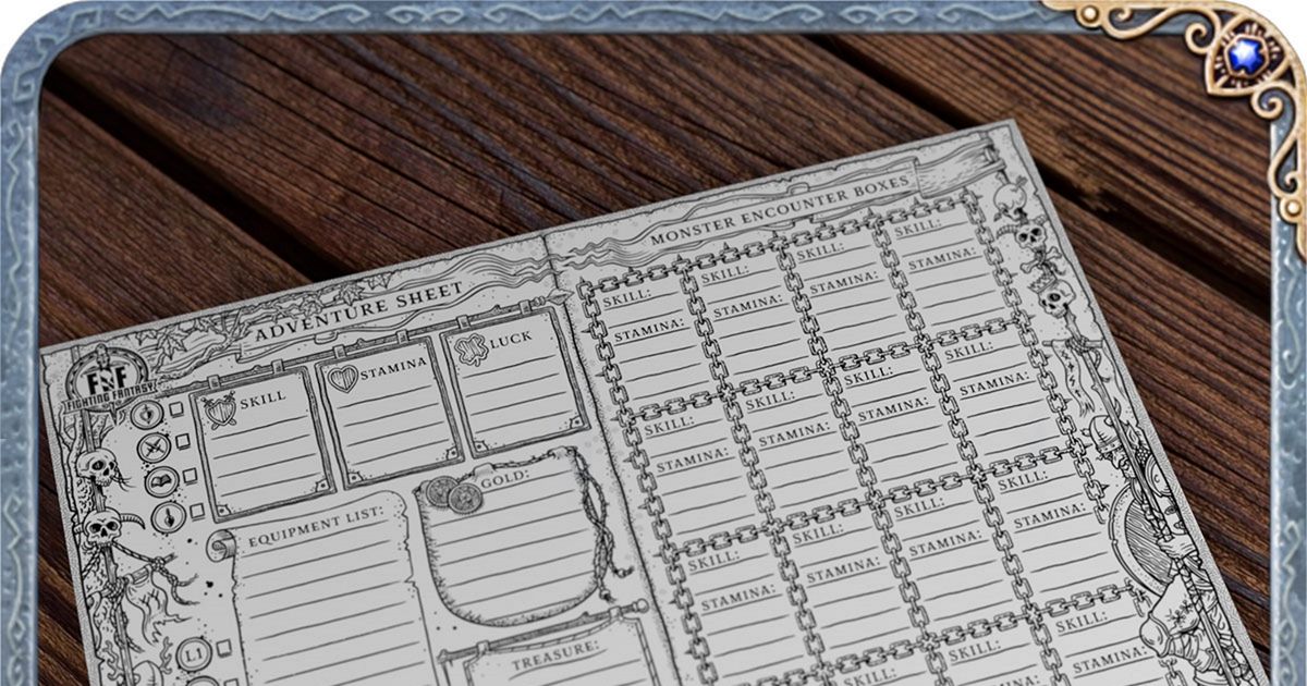 Fighting Fantasy Adventures: Character Sheets | Board Game Accessory ...