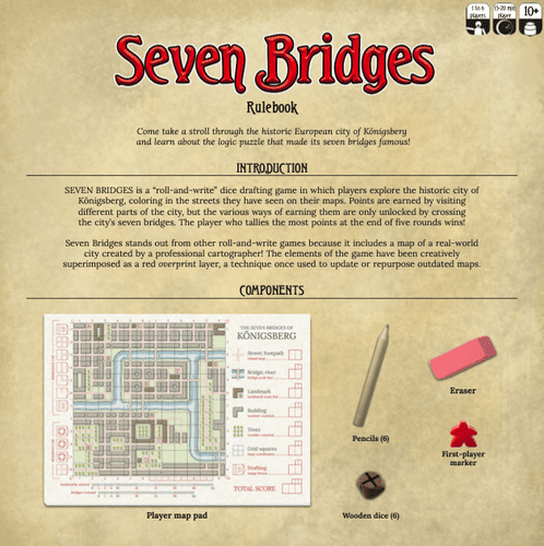 Rules: Seven Bridges | Juegos Roll & Write | BoardGameGeek