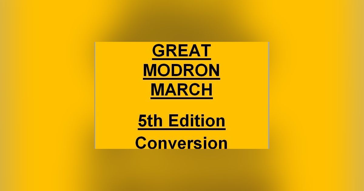 The Great Modron March Conversion (5e) | RPG Item | RPGGeek