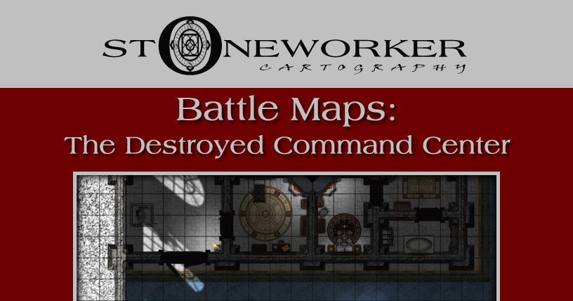 Battle Maps: The Destroyed Command Center | RPG Item | RPGGeek