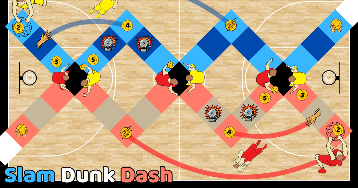 Slam Dunk Dash | Board Game | BoardGameGeek