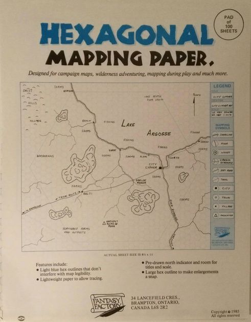 Hexagonal Mapping Paper | RPG Item | RPGGeek