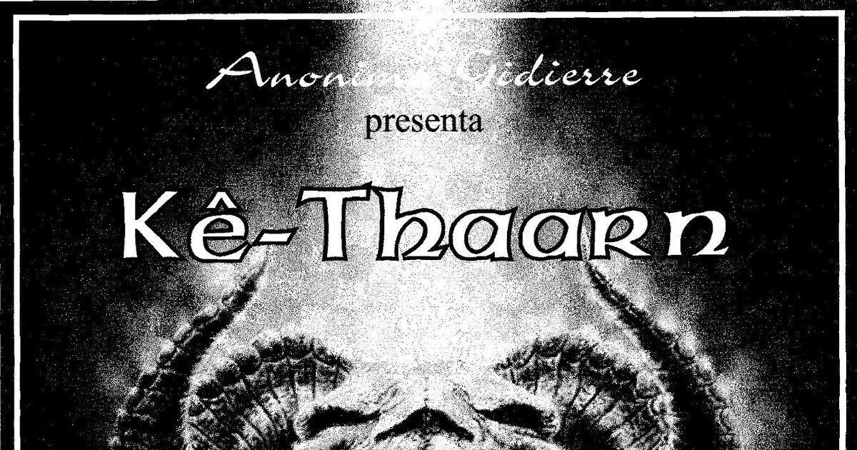 Anonima Gidierre presenta: Ke-Thaarn | RPG Item | BoardGameGeek