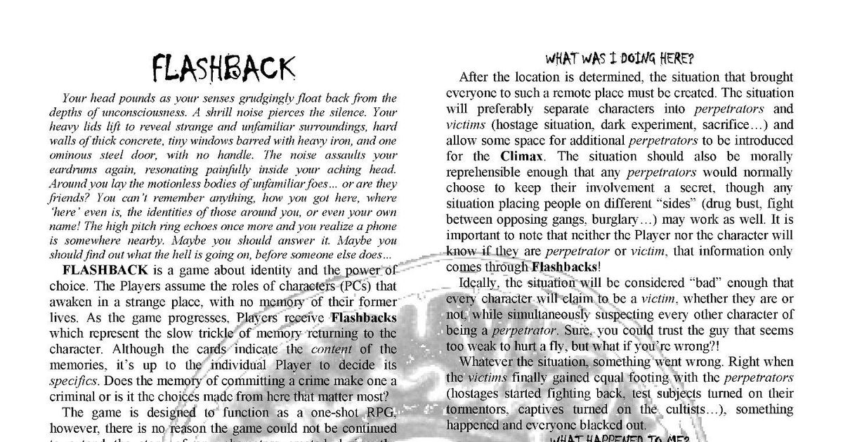 FLASHBACK | RPG Item | RPGGeek