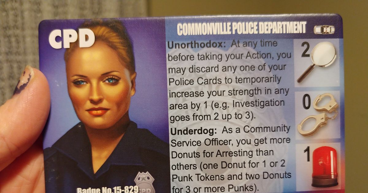 Police Precinct: Michelle Schroeder Character Board | Board Game ...