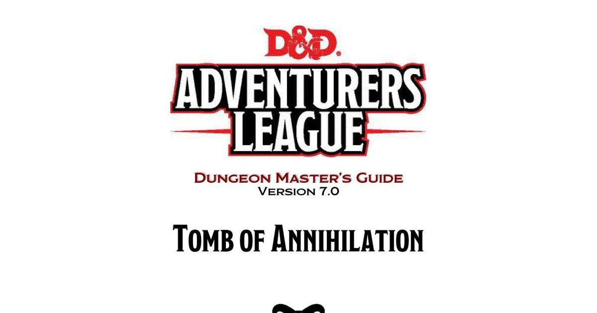 Adventurers League Dungeon Master's Guide (Tomb of Annihilation) | RPG ...