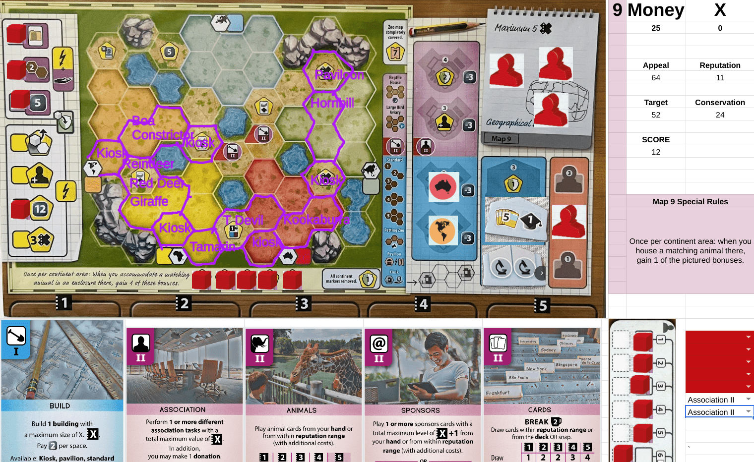 Pete Boteman's Board Game Spreadsheet Builds