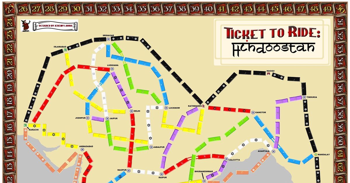 India (fan expansion for Ticket to Ride) | Board Game | BoardGameGeek