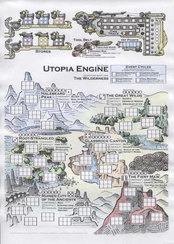 Utopia Engine 3rd Edition Hand-coloured Adventure Sheets | Utopia Engine