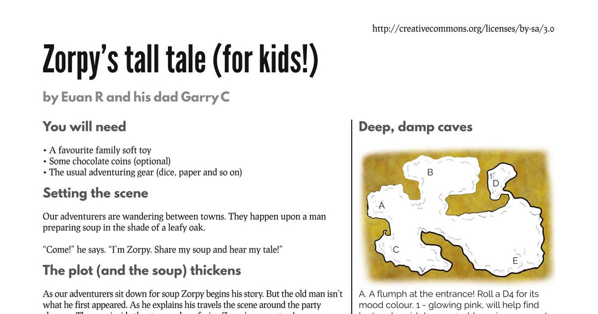 Zorpy's Tall Tale (For Kids!) | RPG Item | RPGGeek