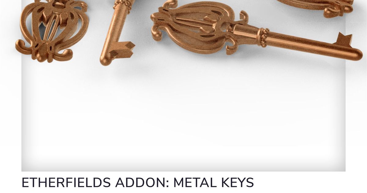 Etherfields: 4 Metal Keys | Board Game Accessory | BoardGameGeek
