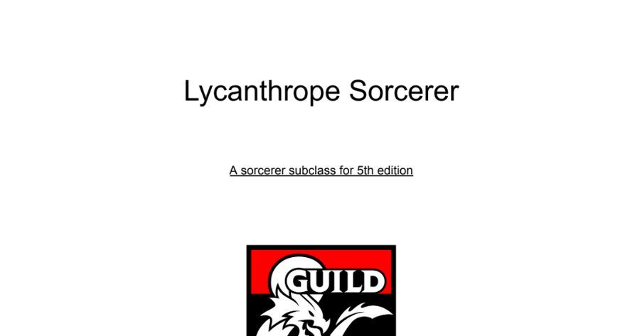 Lycanthrope Sorcerer | RPG Item | RPGGeek