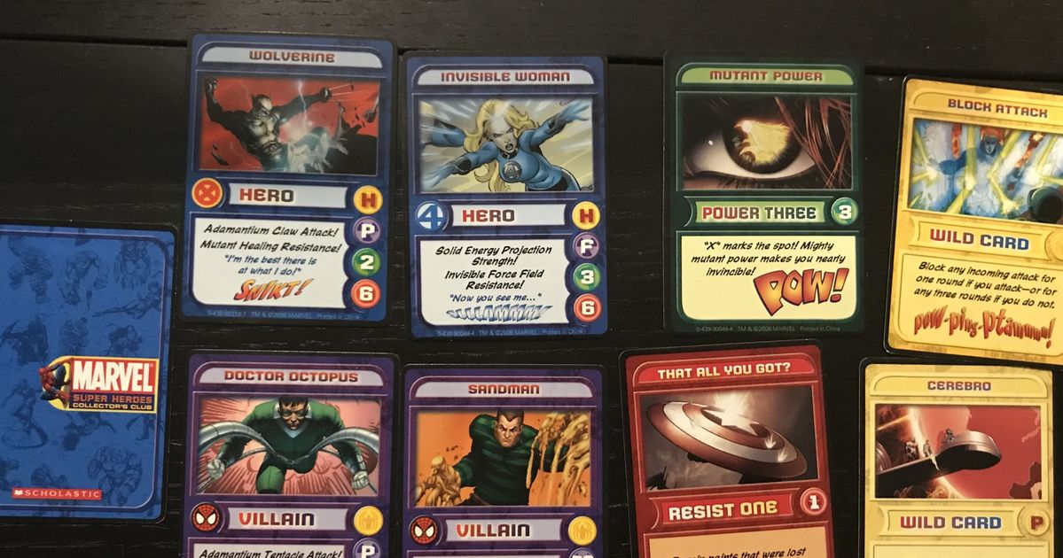 Marvel Super Heroes Collector's Club Trading Cards | Board Game ...